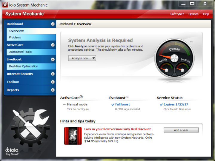 iolo Technologies System Mechanic PC Tune-Up Software Quick Look ...